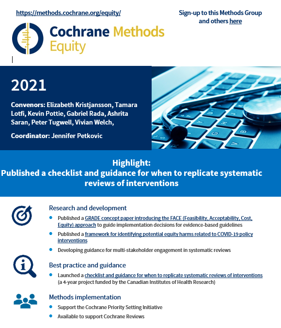 In the spotlight: Equity Methods Group | Cochrane Methods