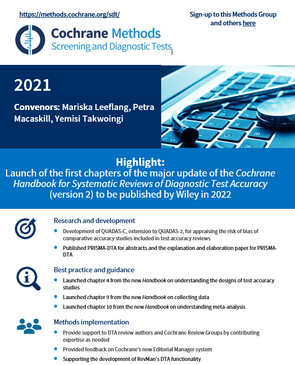 In the spotlight: Screening and Diagnostic Tests Methods Group ...